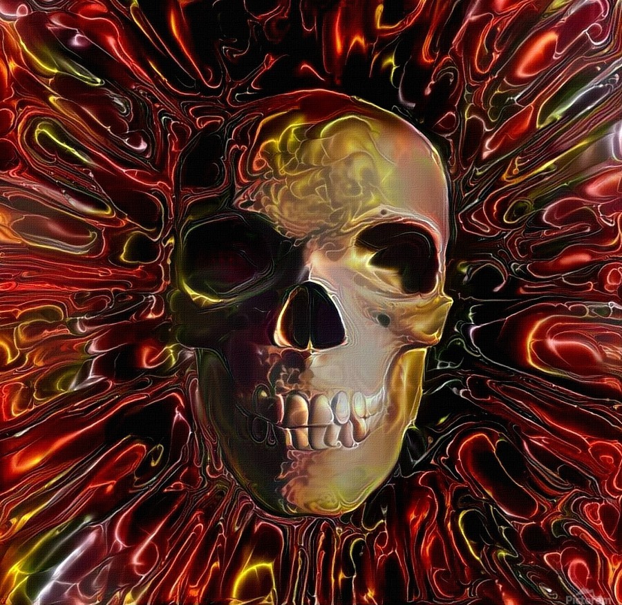 Skull Lava Design by Bruce Rolff Wall Art